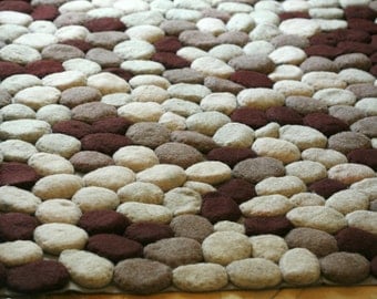Felt stones rug | Etsy