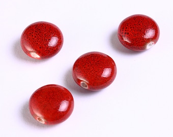 Bright red beads | Etsy