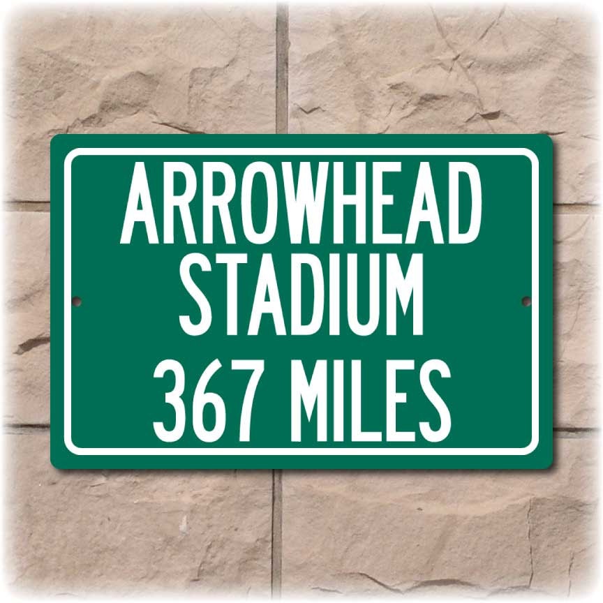 Personalized Highway Distance Sign To: Arrowhead by Travelsigns