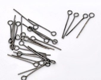 50pc Copper Eye Pin 30mm 21 Gauge Jewelry by TheVioletRoom