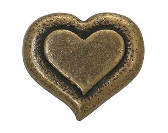 Gold heart buttons | Etsy