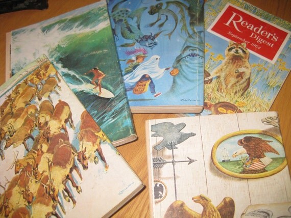 Vintage Readers Digest Magazines 1960's by StrokeOfLuckDesign