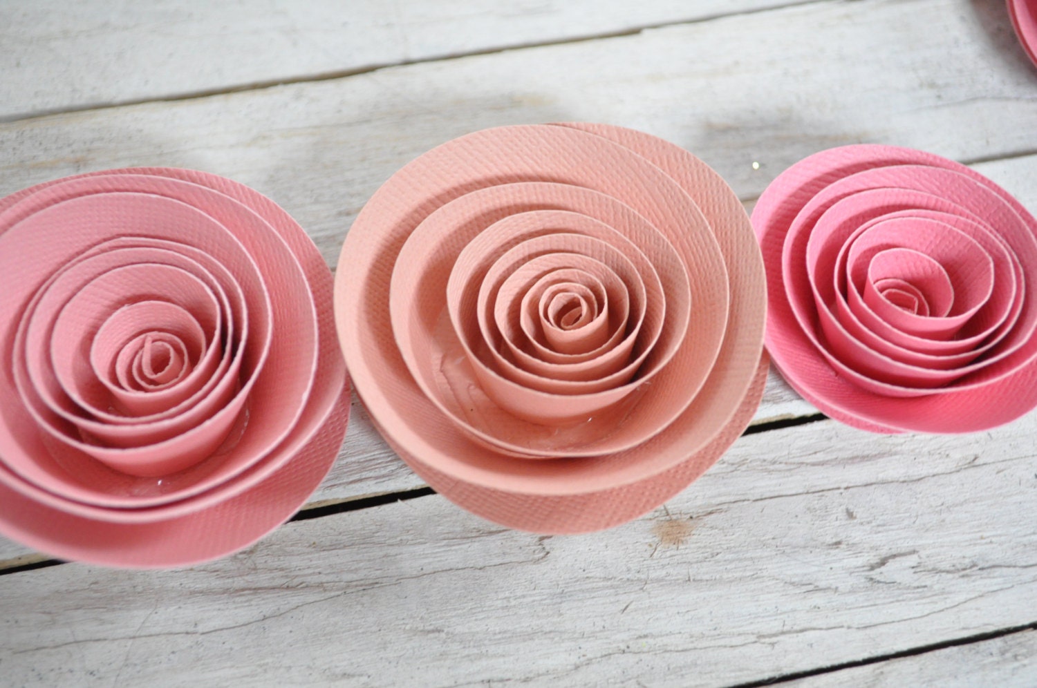 Pink Paper Flowers Wedding Table Decorations pink party