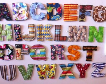 Magnet Fabric Letter Set - Unisex - Handmade - Alphabet Letters ...