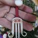4 Curly Fork Santa Claus Painted Christmas Ornament