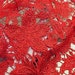 Red Crocheted Lace Fabric venise lace fabric embroidered