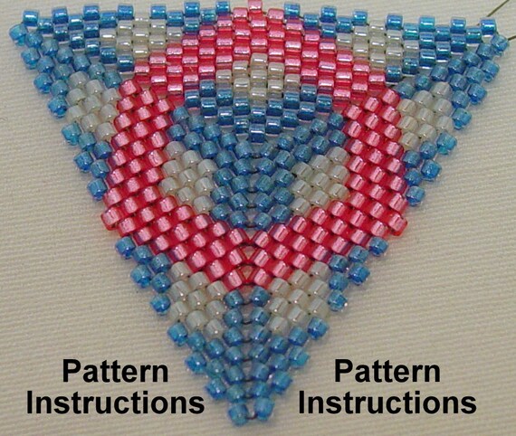 Bead Pattern Instructions: Peyote Triangle Pattern Tri9512