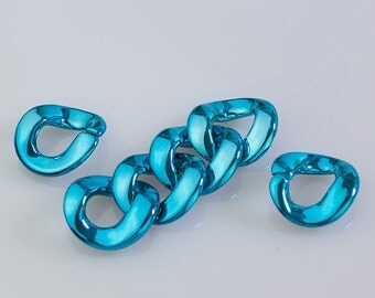 Popular items for blue chain link on Etsy