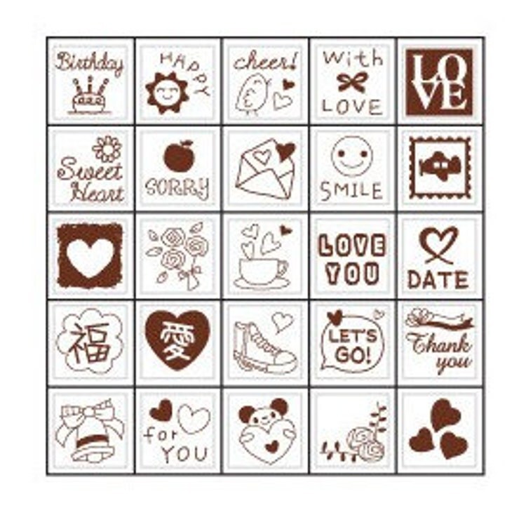 Love Diary Stamp Set Wooden Rubber Stamp Set by AllisonDIY