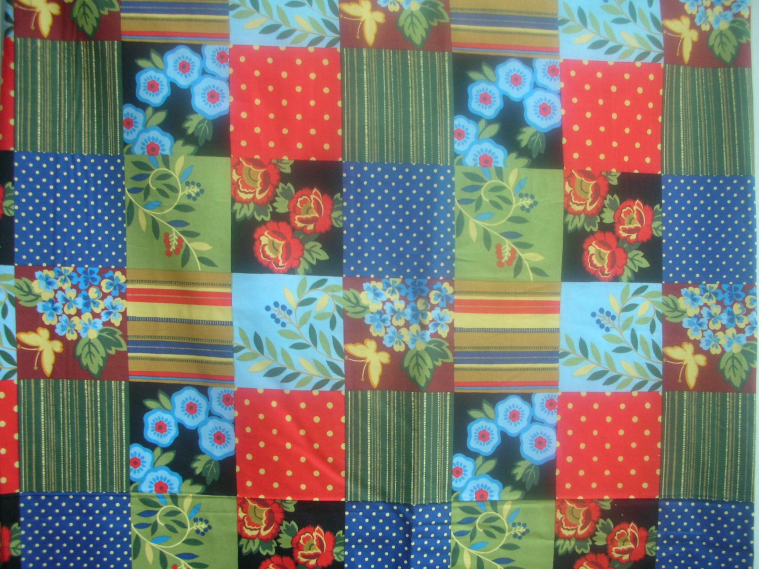 Multi-colored patchwork fabric to help you with any easy