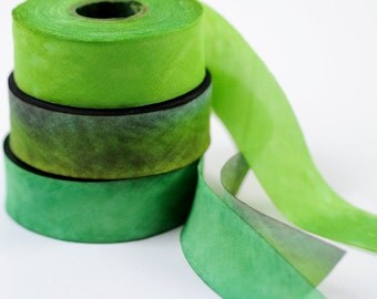 Popular items for green silk ribbon on Etsy
