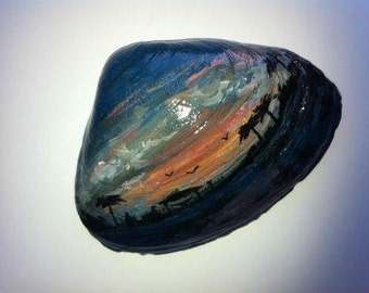 Popular items for painted clam shell on Etsy