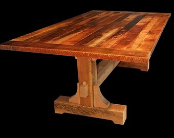Reclaimed Barnwood Heavy Timber Coffee table by MistyMtnFurn