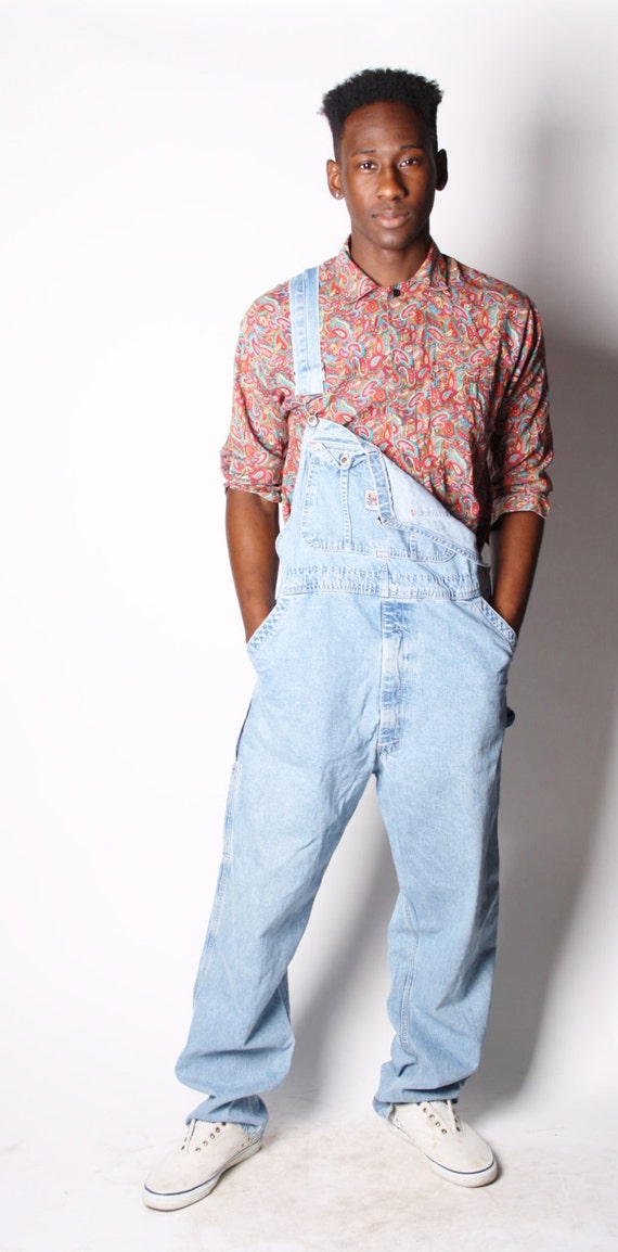 Men s 90s Ikeda Overalls Denim Vintage Jean Overalls Hip