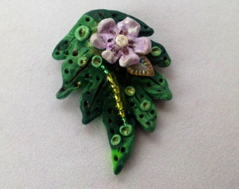 Popular items for polymer clay pin on Etsy