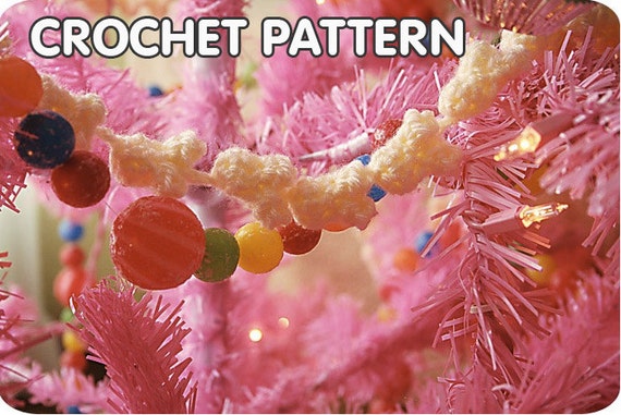 pdf PATTERN crochet Popcorn Garland