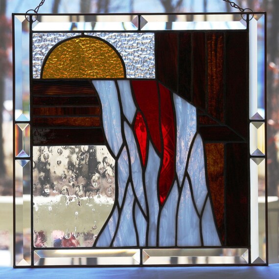 Nothing But The Blood Stained Glass Panel