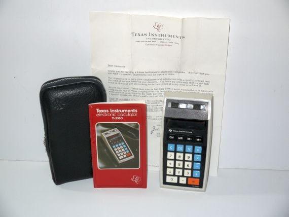 Vintage 70s electronic calculator / 1974 Texas by SkyWayVintage