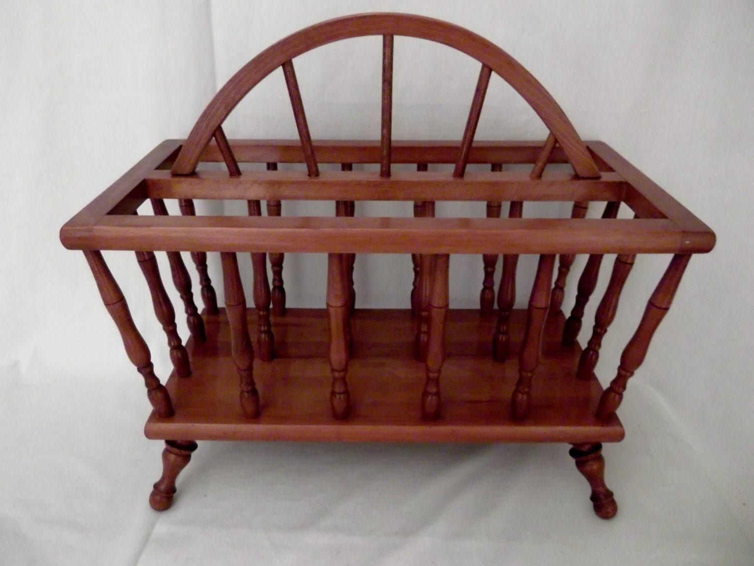 Old Vtg Hardwood Maple Wood Magazine Newspaper Holder Rack – Number ...
