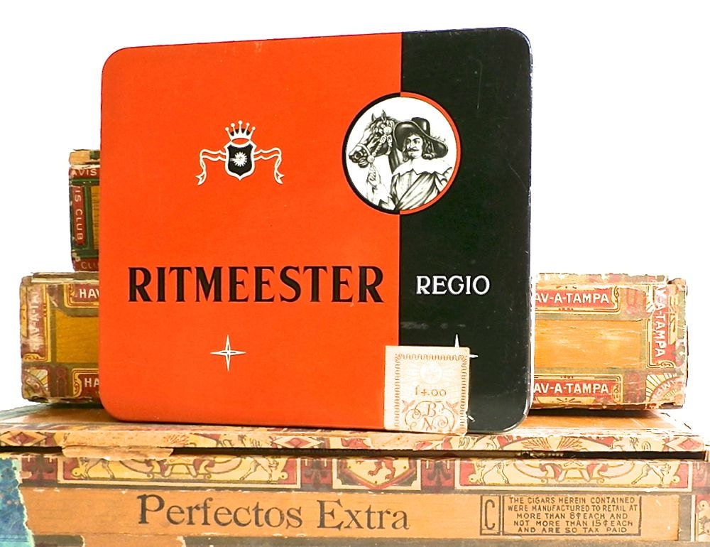 Vintage Ritmeester Metal Tin – Cigars – Cigarillos – Netherlands ...