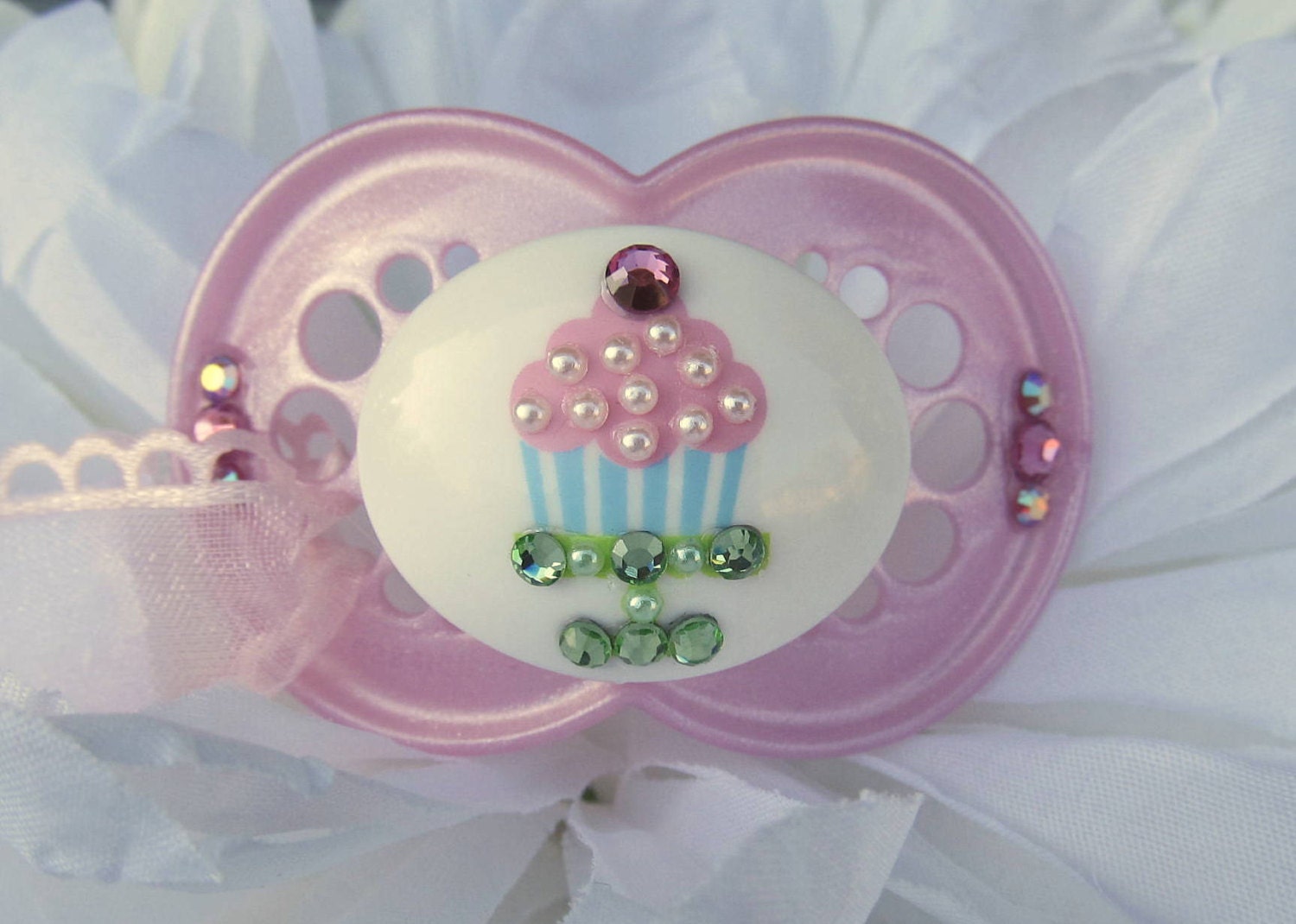 Bling Rhinestone Pacifier Paci Binky MAM Baby Pacifier