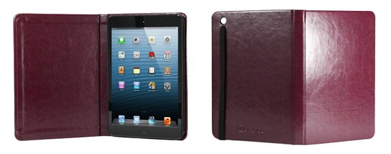 Items similar to Handmade iPad mini 1 Case with Tray - Burgundy on Etsy