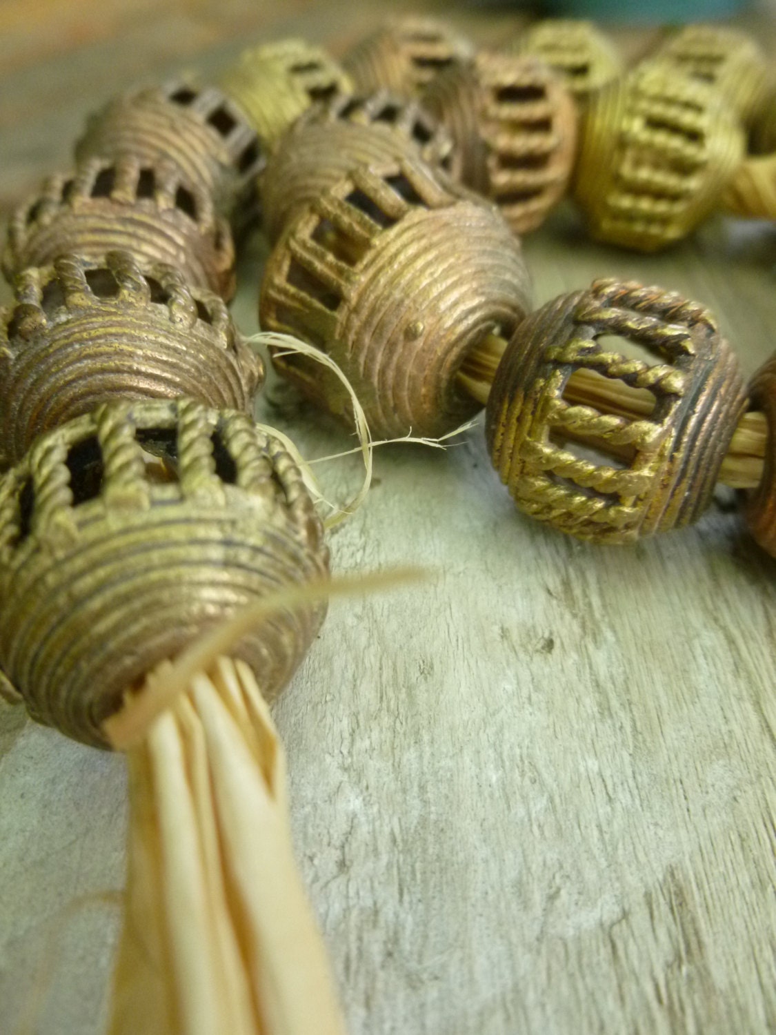 African Tribal Beads. Akan Ball Brass Beads. Lost Wax. 6 beads. 17-20mm ...