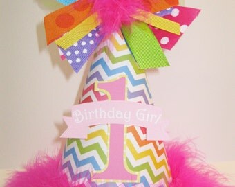 Rainbow party hat | Etsy