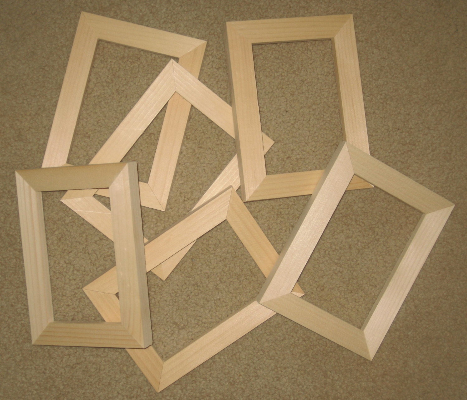 Unfinished wood picture frames lot of 12 2x2 6x6 by niceframes