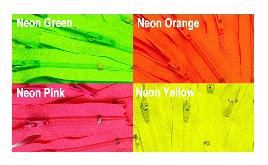 Neon Ykk Zippers-WHOLESALE NEON Colors 3 Nylon Coil