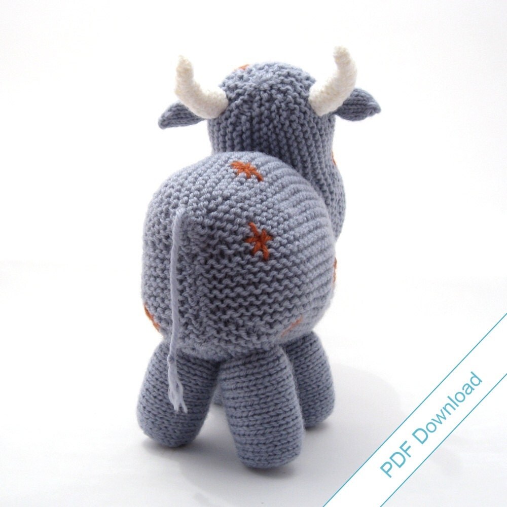 Knitting Pattern PDF Toy Cow. Knit Your Own Herd.