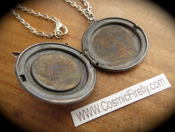 Fox Locket Necklace Brass Fox Necklace Gothic Victorian Style