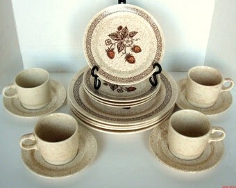 Items similar to rustic stoneware dinnerware handmade Beach Cottage 3 ...