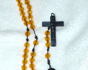 Yellow rosary | Etsy