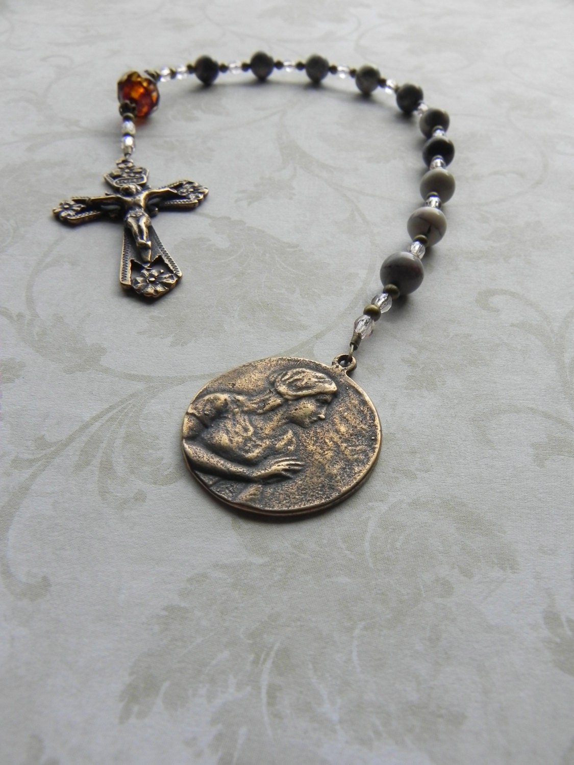 St. Mary Magdalene Catholic Pocket Rosary Chaplet in by FaithBeads