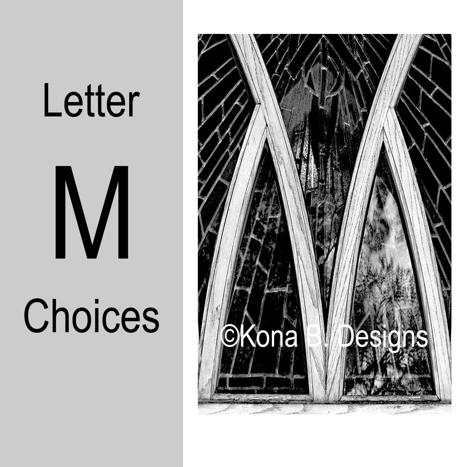 Letter M Alphabet Photography 4x6 Photo Letter
