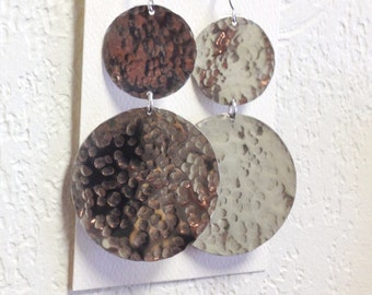 Popular items for metal disc earrings on Etsy