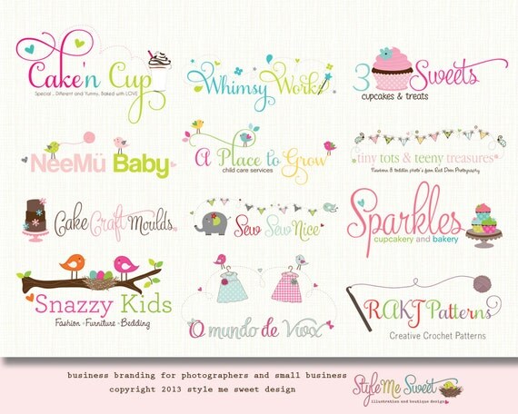 Custom Logo Small Business Logo Design Small by stylemesweetdesign