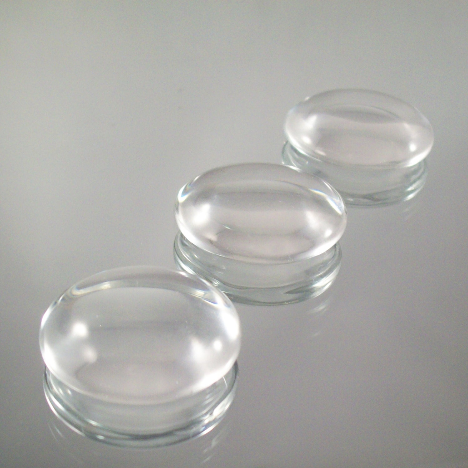 Round Glass Cabochons 1 Inch 1 25mm Clear Circle Tiles
