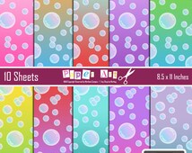 Popular items for bubble digital paper on Etsy