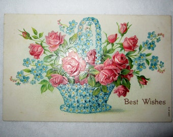 Popular items for best wishes postcard on Etsy