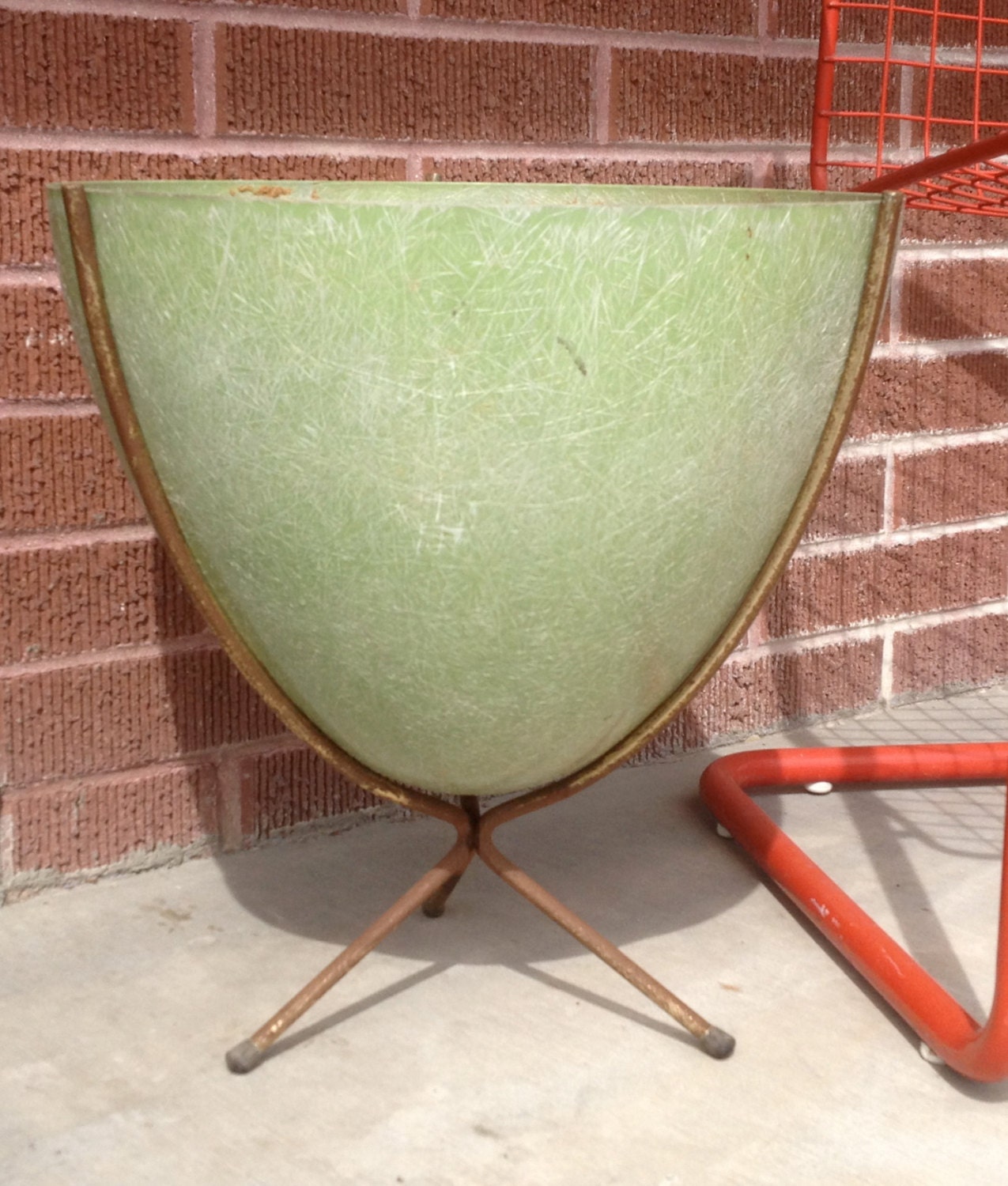 Vintage 1950's Bullet Planter Mid Century Modern by newtooyou