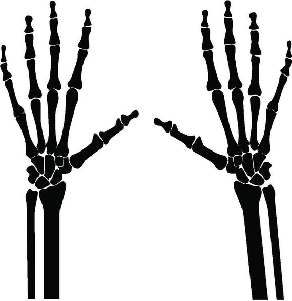 Skeleton Decal Skeleton Hand Bones Halloween Decorations
