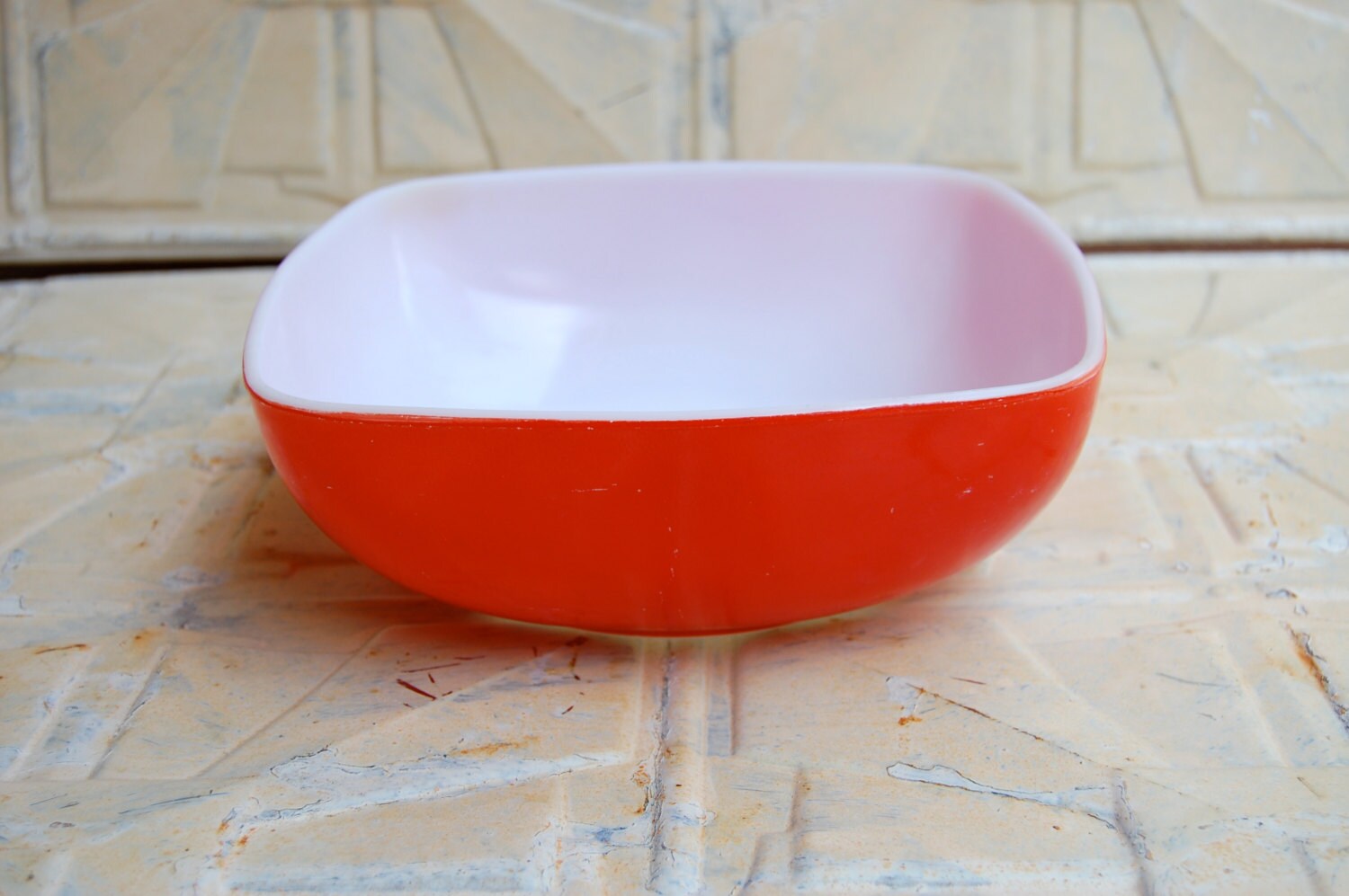 Vintage Pyrex Square Red Serving Bowl – Haute Juice