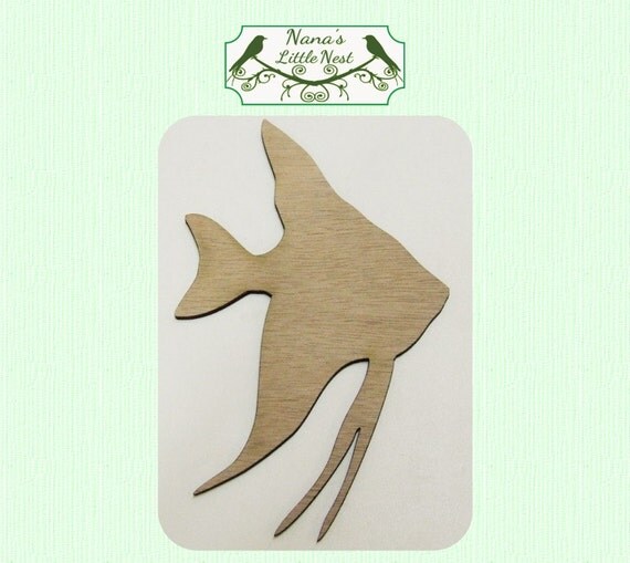 Angel Fish Wood Cut Out Laser Cut