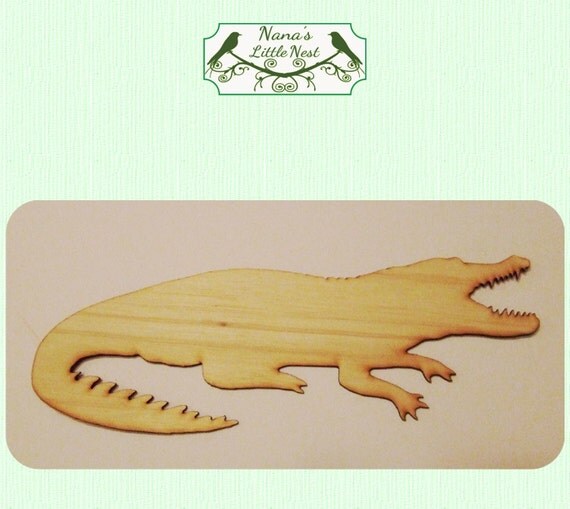 Alligator / Gator / Crocodile Wood Cut Out Laser Cut
