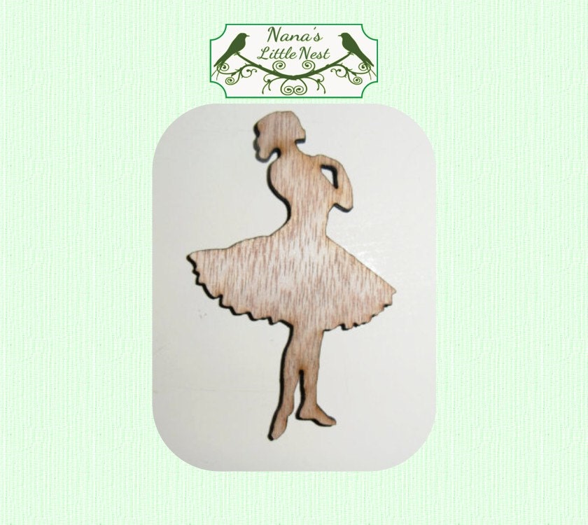 Dancer Ballerina Ballet Wood Cut Out Laser Cut