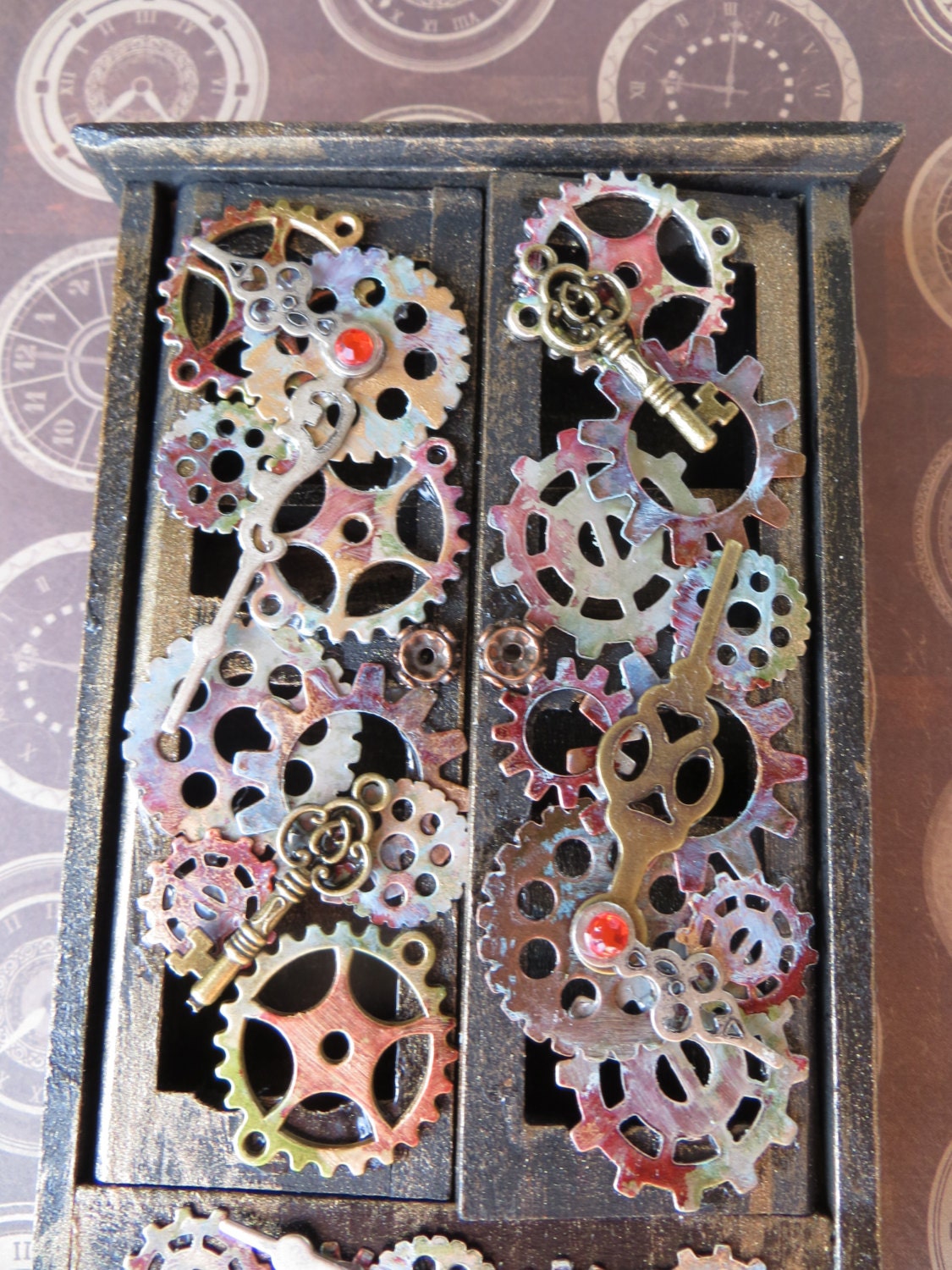 Gothic Steampunk Cabinet Espresso Finished Dollhouse