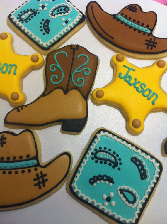 Western Party Cookies For Boys