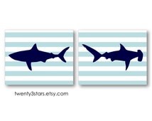 Popular items for shark wall art on Etsy